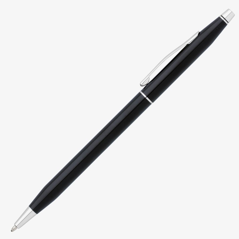 Cross Classic Century Ballpoint Pen - Black Lacquer Chrome Trim