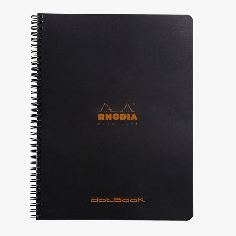 Rhodia Classic Wirebound Notebook - Large - Black - Dotted