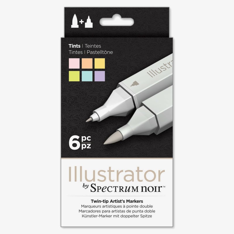 Spectrum Noir Illustrator Markers - Tints (Pack of 6)