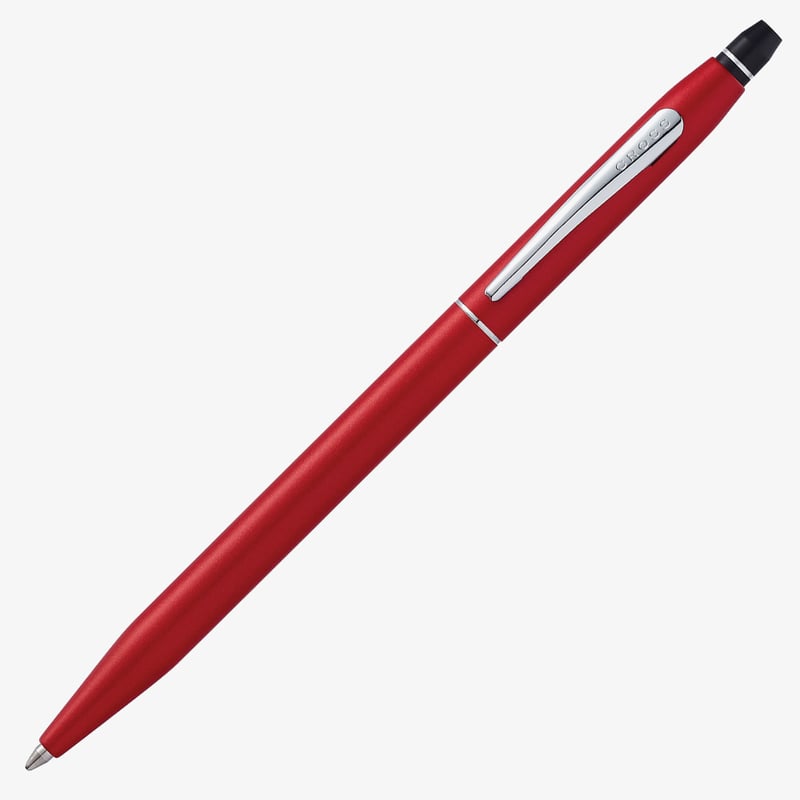 Cross Click Ballpoint Pen - Crimson Chrome Trim
