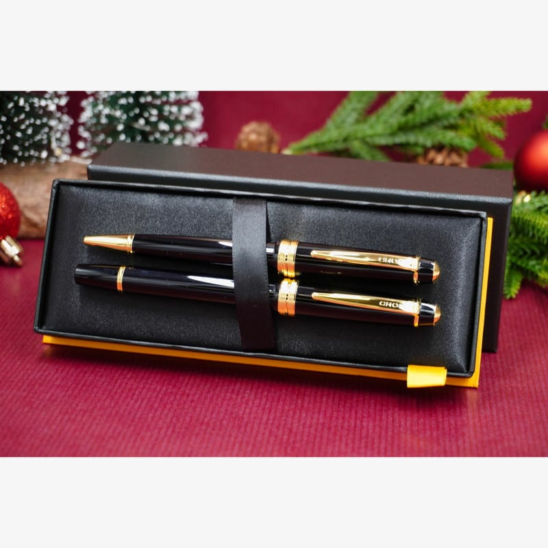 Cross Bailey Light Ballpoint Pen & Fountain Pen Gift Set - Black Gold ...