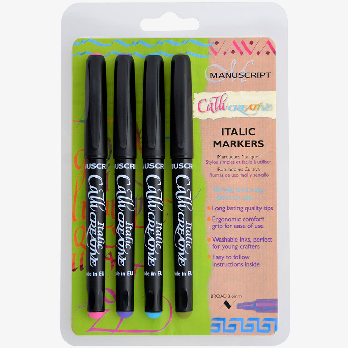 Manuscript Callicreative Calligraphy Marker Pens - Broad - Assorted ...