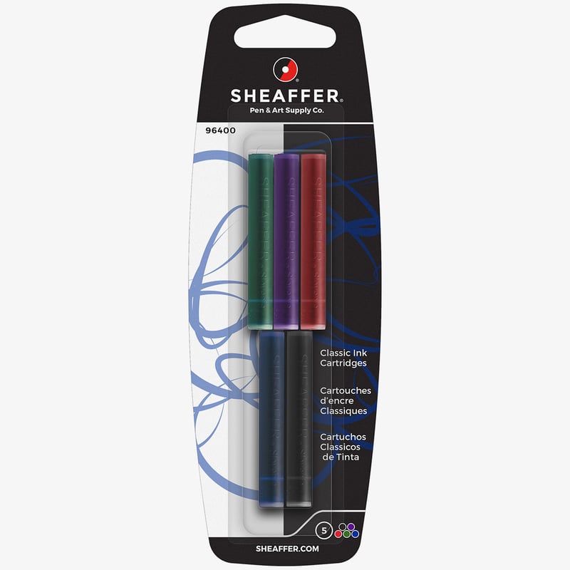 Sheaffer Ink Cartridge - Assorted Colours (Pack of 5) | 96400 | The ...