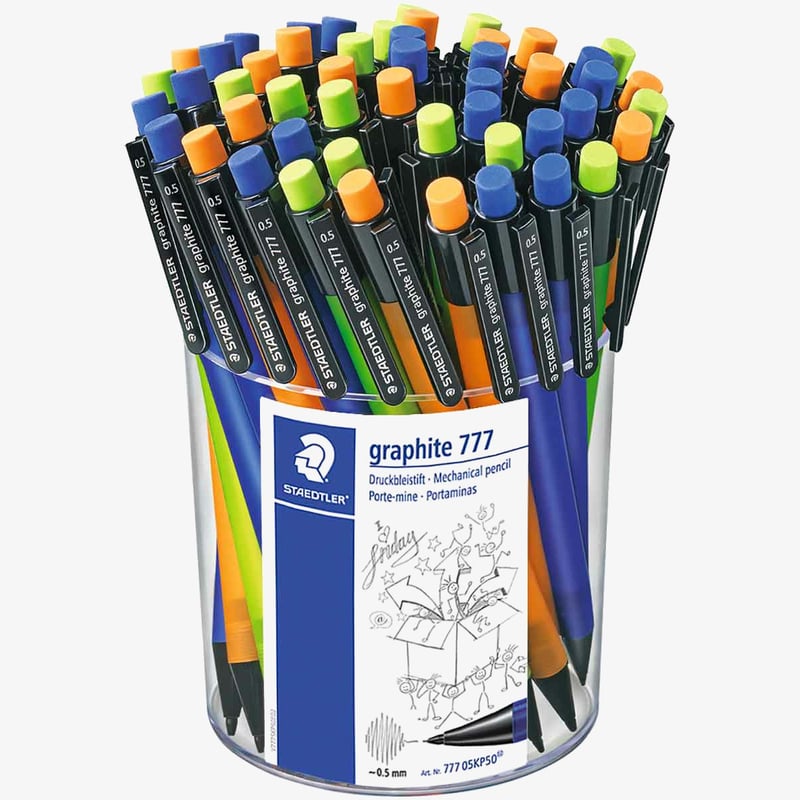 Staedtler Graphite 777 Mechanical Pencils - 0.5mm - Assorted Colours ...