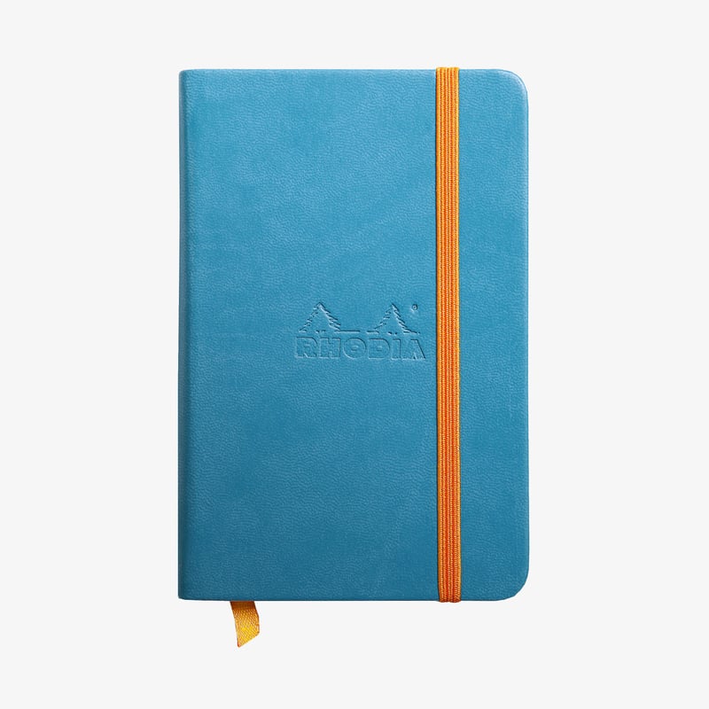Rhodia Hardcover Notebook - Small - Turquoise - Lined | 118647C | The ...