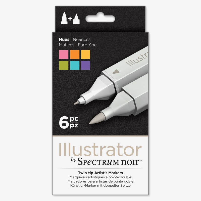 Spectrum Noir Illustrator Markers - Hues (Pack of 6) | SPECN-IL6-HUE ...