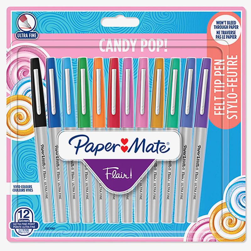 Papermate Flair Original Fibre Tip Pen - Ultra Fine - Candy Colours ...