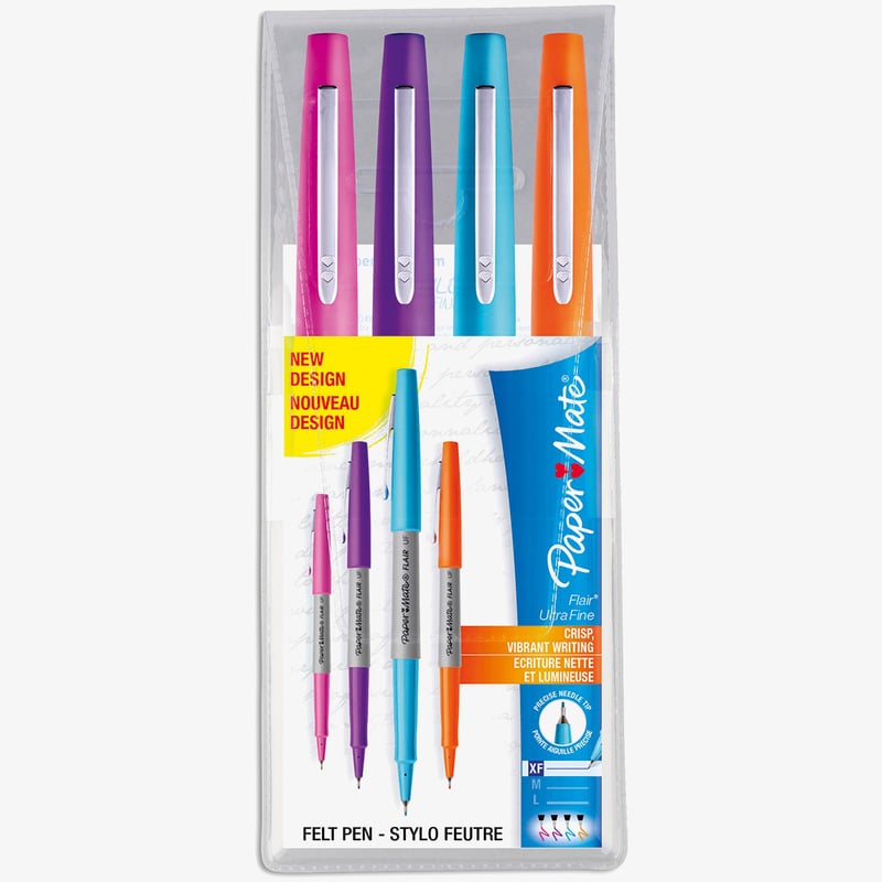 Papermate Flair Ultra Fibre Tip Pen - Ultra Fine - Assorted Colours ...