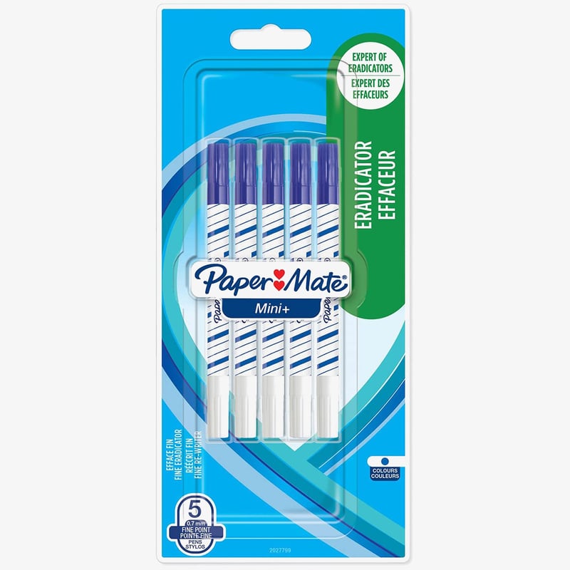 Papermate Mini Correction Pens - Blue (Blister of 5) | 2027799 | The ...